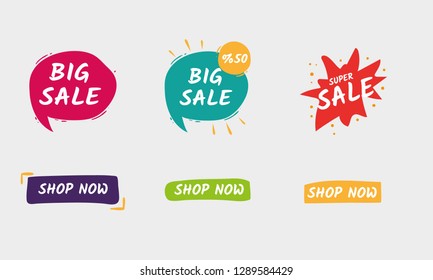 Special Offer Tag Collection Set Banner Stock Vector (Royalty Free ...