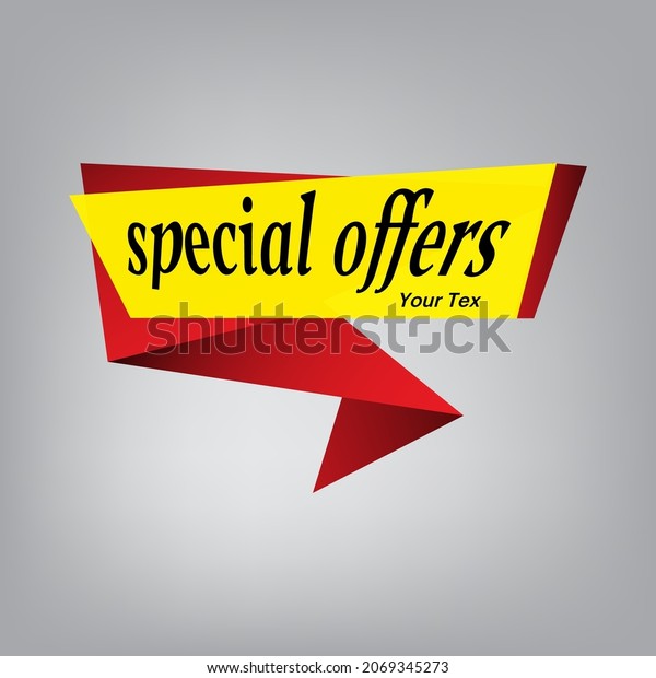 Special Offer Tag Design Use Seasonsvector Stock Vector (Royalty Free ...