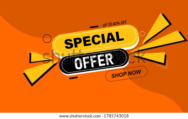 Special Offer Template Banner Logo Design Stock Vector (Royalty Free ...