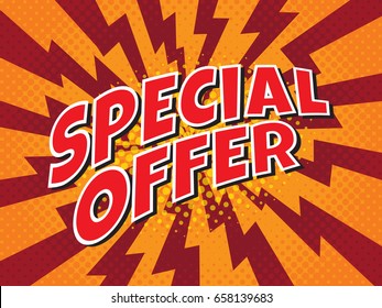 Special Offer Wording Comic Speech Bubble Stock Vector (Royalty Free ...