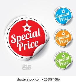 Special Offer Sticker Tag On White: เวกเตอร์สต็อก (ปลอดค่าลิขสิทธิ์ ...