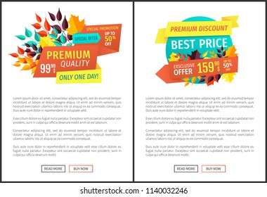 Special Promotion Offer Set Posters Only Stock Vector (Royalty Free ...