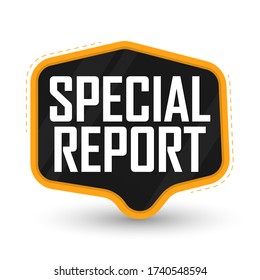 Special Report Banner Design Template Vector Stock Vector (Royalty Free ...