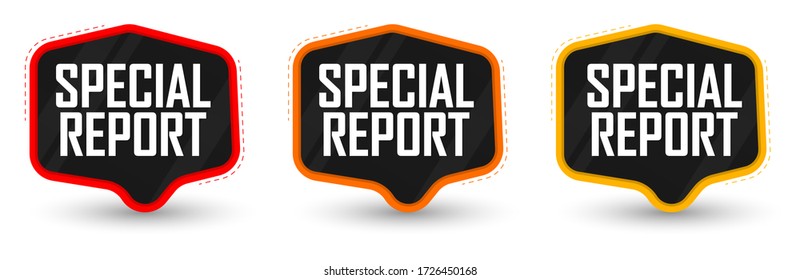 Special Report Banners Design Template Vector Stock Vector (Royalty ...