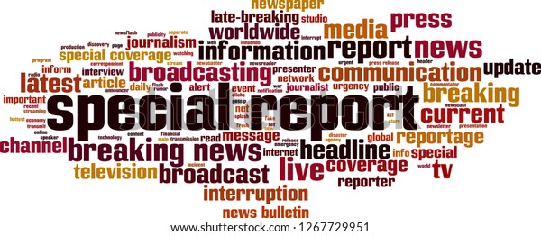 Special Report Word Cloud Concept Vector Stock Vector (Royalty Free ...