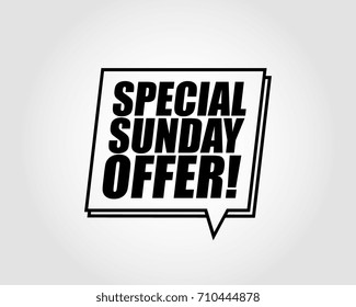 Special Sunday Offer: vector de stock (libre de regalías) 710444878 ...