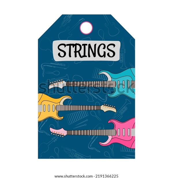 Special Tag Design Musical Instruments Guitars Stock Vector (Royalty ...