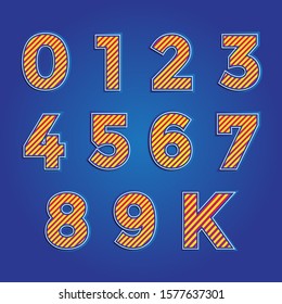 Number Set Vector Font Alphabet Modern Stock Vector (Royalty Free ...