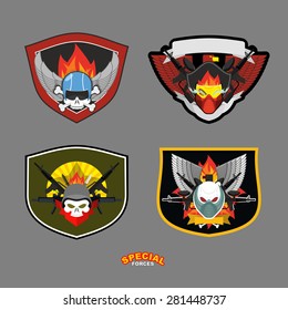 Special Unit Military Logo Set Vector Stock Vector (Royalty Free ...