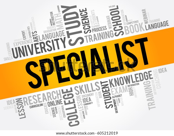Specialist Word Cloud Collage Education Concept Stock Vector (Royalty ...