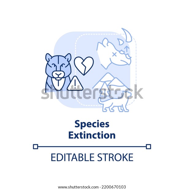 Species Extinction Light Blue Concept Icon Stock Vector (Royalty Free ...