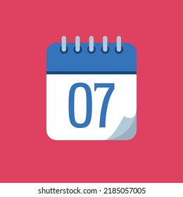 Specific Day Calendar Vector Illustration Blue Stock Vector (Royalty ...