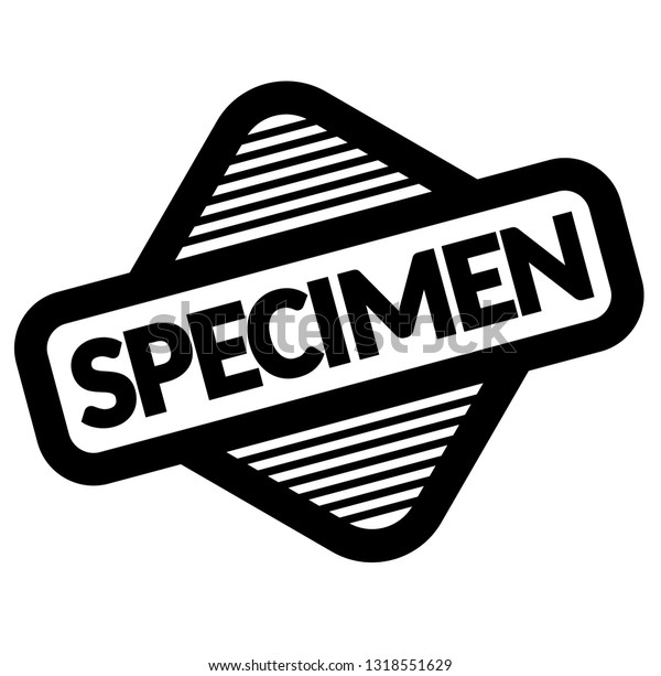 Specimen Black Stamp Sticker Label On Stock Vector (Royalty Free ...
