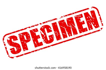 Specimen Red Stamp Text On White Stock Vector (Royalty Free) 416958190 ...