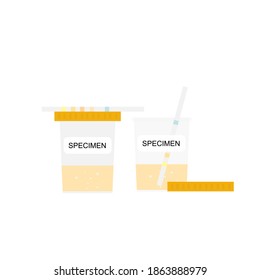 Specimen Urine On White Background Stock Vector (Royalty Free ...