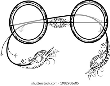 Specs Vector Illustration Black White Gradient Stock Vector (Royalty ...
