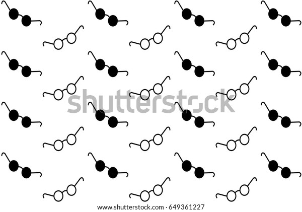 Spectacles Glasses Monochrome Background Modern Vector Stock Vector ...