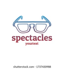 Spectacles Hand Drawn Logo Design Gradient Stock Vector (Royalty Free ...