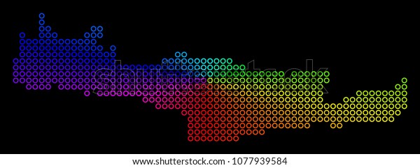 Spectral Dot Crete Island Map Vector: เวกเตอร์สต็อก (ปลอดค่าลิขสิทธิ์ ...