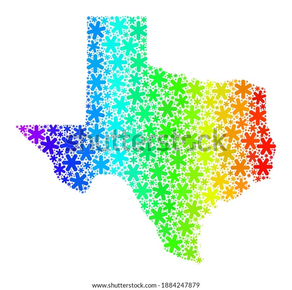 Spectral Gradient Mosaic Texas State Map Stock Vector (Royalty Free ...