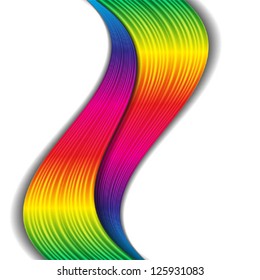 Spectral Wave Isolated On White Background Stock Vector (Royalty Free ...