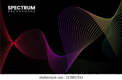 Spectrum Background Rhythmic Sound Wave Spectrum Stock Vector (Royalty ...