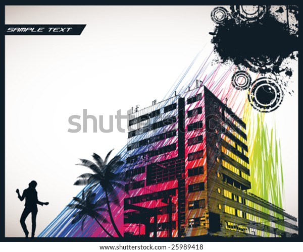 Spectrum City Background Stock Vector (Royalty Free) 25989418 ...