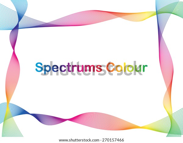Spectrum Color Border Rainbow Abstract Pastel Stock Vector (Royalty ...