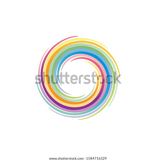 Spectrum Color Illustration Vector Template Circular Stock Vector ...