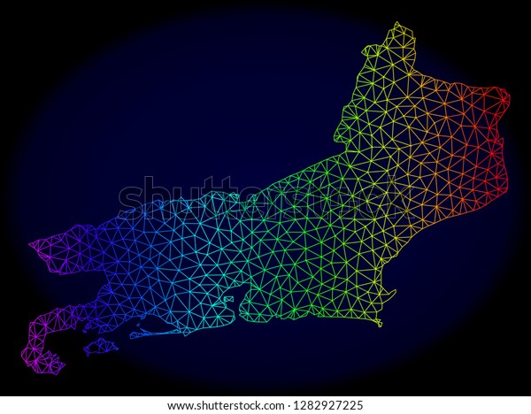Spectrum Colored Mesh Vector Map Rio Stock Vector (Royalty Free ...