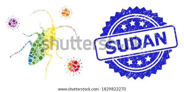 Spectrum Colorful Vector Cockroach Infection Mosaic Stock Vector ...