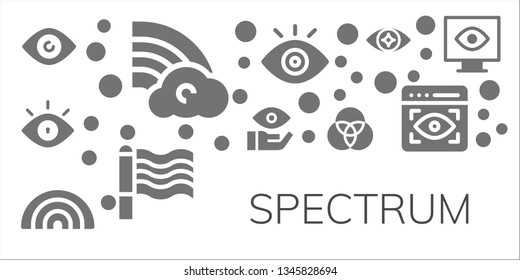 Spectrum Icon Set 11 Filled Spectrum Stock Vector (Royalty Free ...