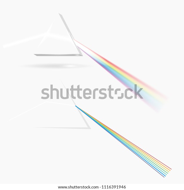 Spectrum Prism Picture Transparent Optical Element Stock Vector ...