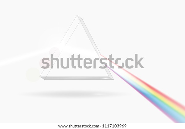 Spectrum Prism Picture Transparent Optical Element Stock Vector ...