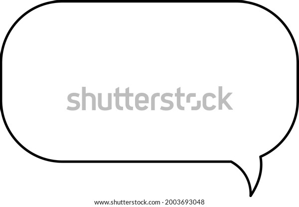 Speech Balloon Chat Icon Line Style Stock Vector (Royalty Free ...