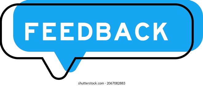 Speech Banner Blue Shade Word Feedback Stock Vector (Royalty Free ...