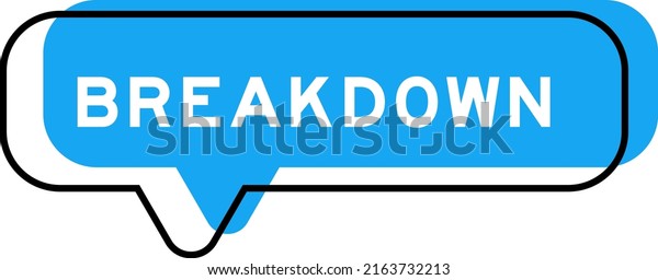 Speech Banner Blue Shade Word Breakdown Stock Vector (Royalty Free ...