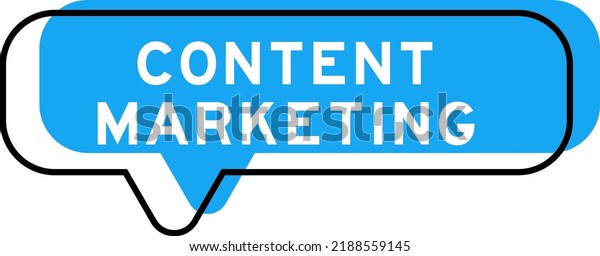 Speech Banner Blue Shade Word Content Stock Vector (Royalty Free ...