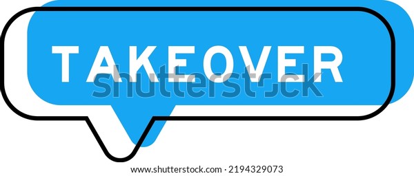 Speech Banner Blue Shade Word Takeover Stock Vector (Royalty Free ...
