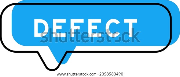 Speech Banner Blue Shadow Word Defect Stock Vector (Royalty Free ...
