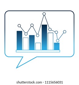 Speech Bubble Business Statistic Bar Graph Stock Vector (Royalty Free ...