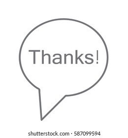 Speech Bubble Icon Thanks Stock Vector (Royalty Free) 586733024 ...