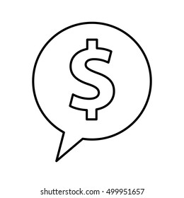 Speech Bubble Money Symbol Vector Illustration Stock Vector (Royalty ...