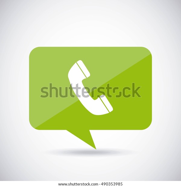Speech Bubble Phone Icon Vector Illustration Stock Vector (Royalty Free ...