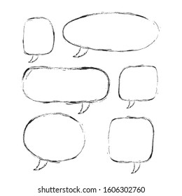 Speech Bubbles Hand Drawn Vector Stock Vector (Royalty Free) 1606302760 | Shutterstock