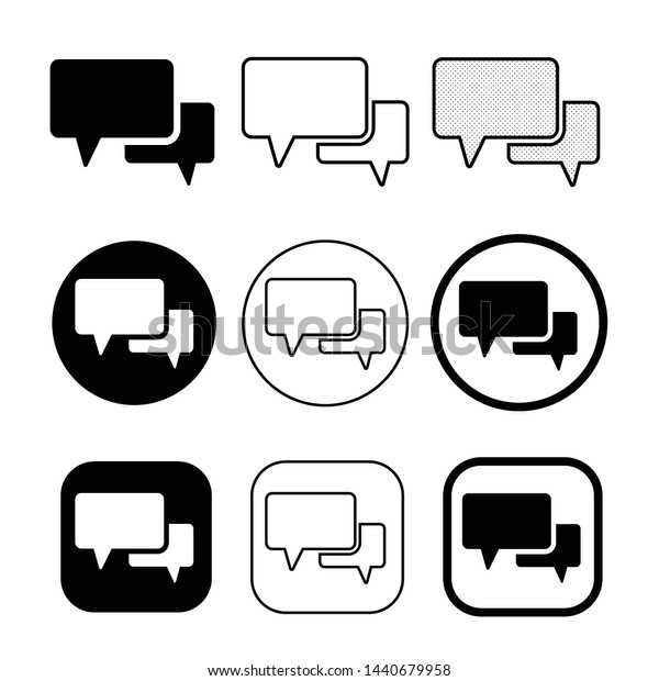 Speech Bubbles Icon Symbol Sign Stock Vector (Royalty Free) 1440679958 ...
