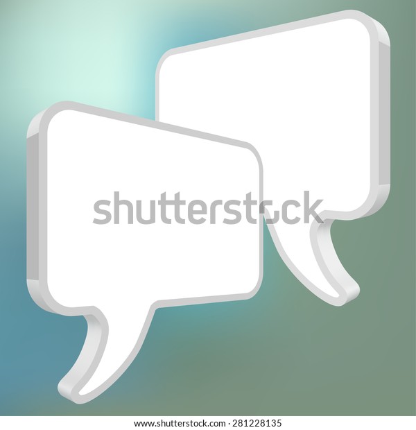 Speech Bubbles Perspective White On Bokeh Stock Vector (Royalty Free ...