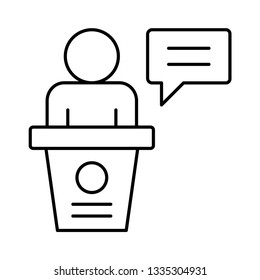 Speech Debate Desk Stock Vector (Royalty Free) 1335304931 | Shutterstock