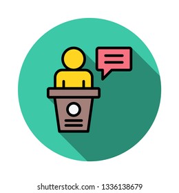 Speech Debate Desk Stock Vector (Royalty Free) 1336138679 | Shutterstock