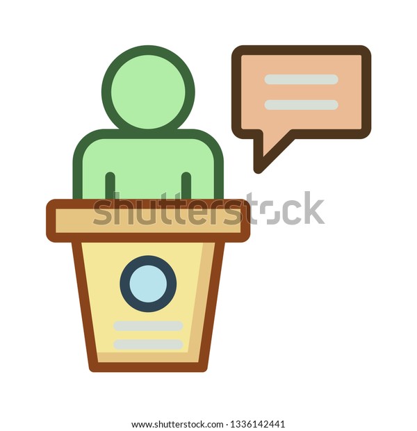Speech Debate Desk Stock Vector (Royalty Free) 1336142441 | Shutterstock